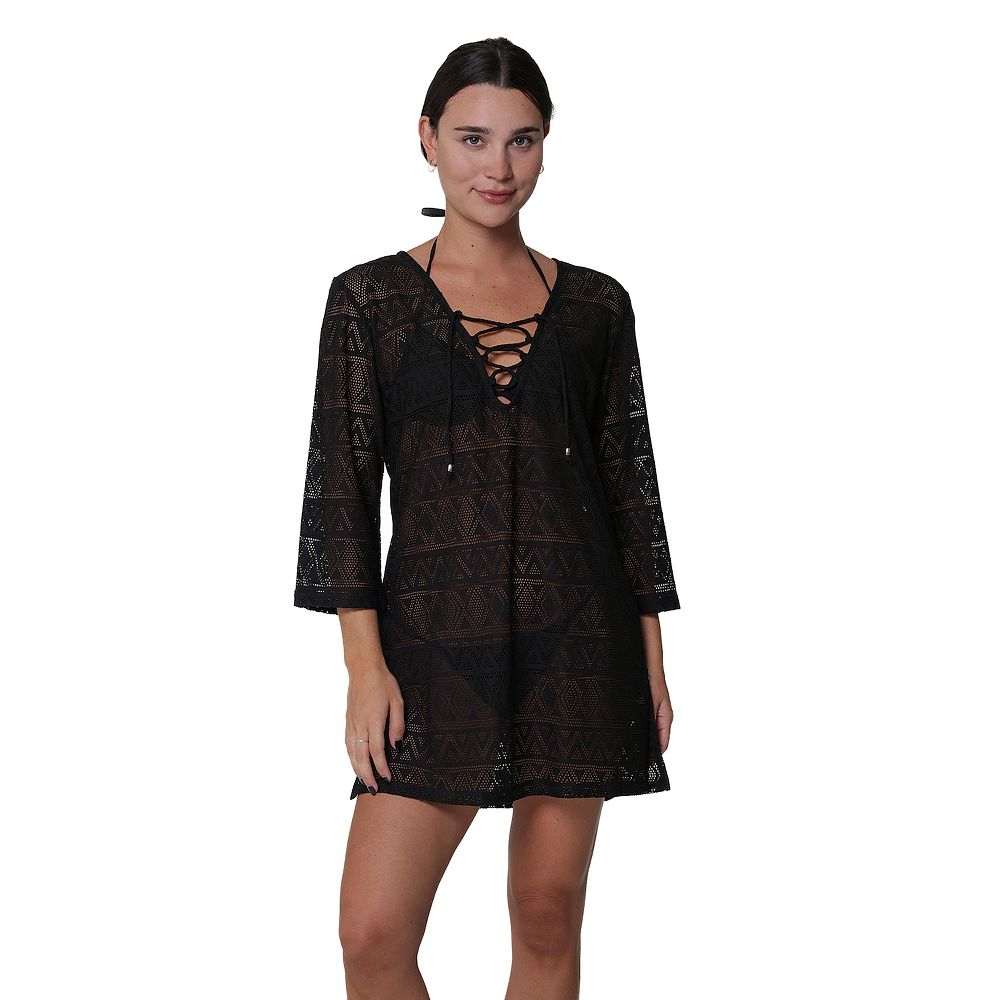 Women's Portocruz Lace-Up Swim Cover-Up Tunic