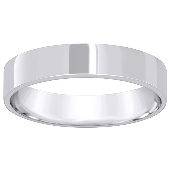 Alyson Layne Men's Platinum Flat Wedding Band
