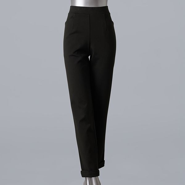 Women's Simply Vera Vera Wang Tapered Ankle Ponte Pants