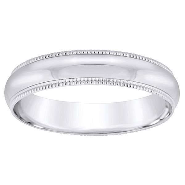 Alyson Layne Men's Platinum Milgrain Wedding Band