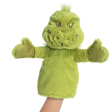 Aurora Medium Green Dr. Seuss 10" Grinch Hand Puppet Whimsical Stuffed ...