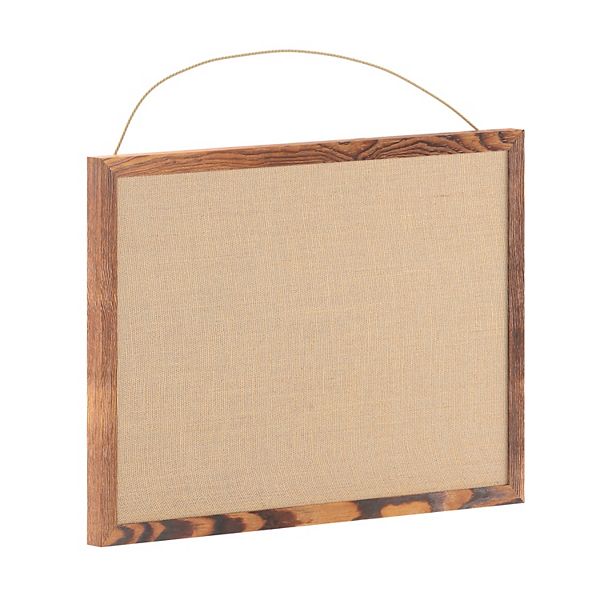 Merrick Lane Clarey Linen Display Board with Wooden Frame and Push Pins