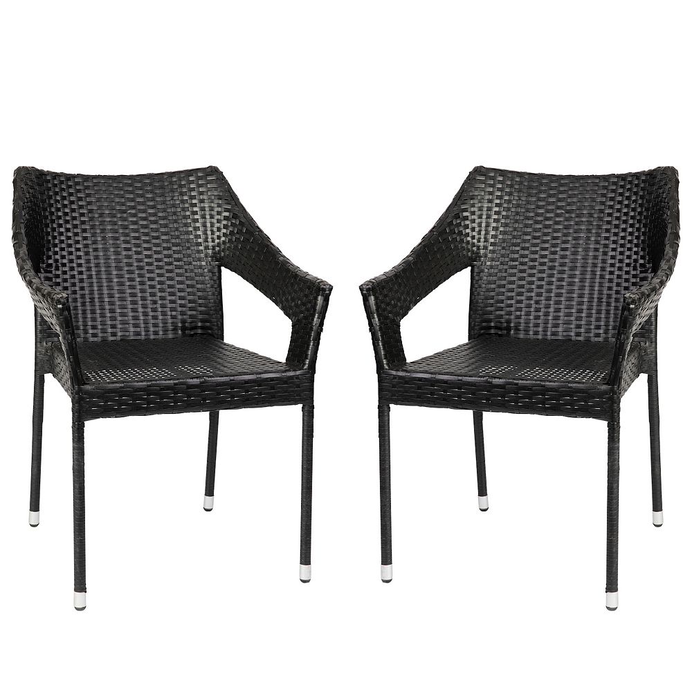 Emma and Oliver Embry All-Weather Indoor/Outdoor Stacking Patio Dining ...