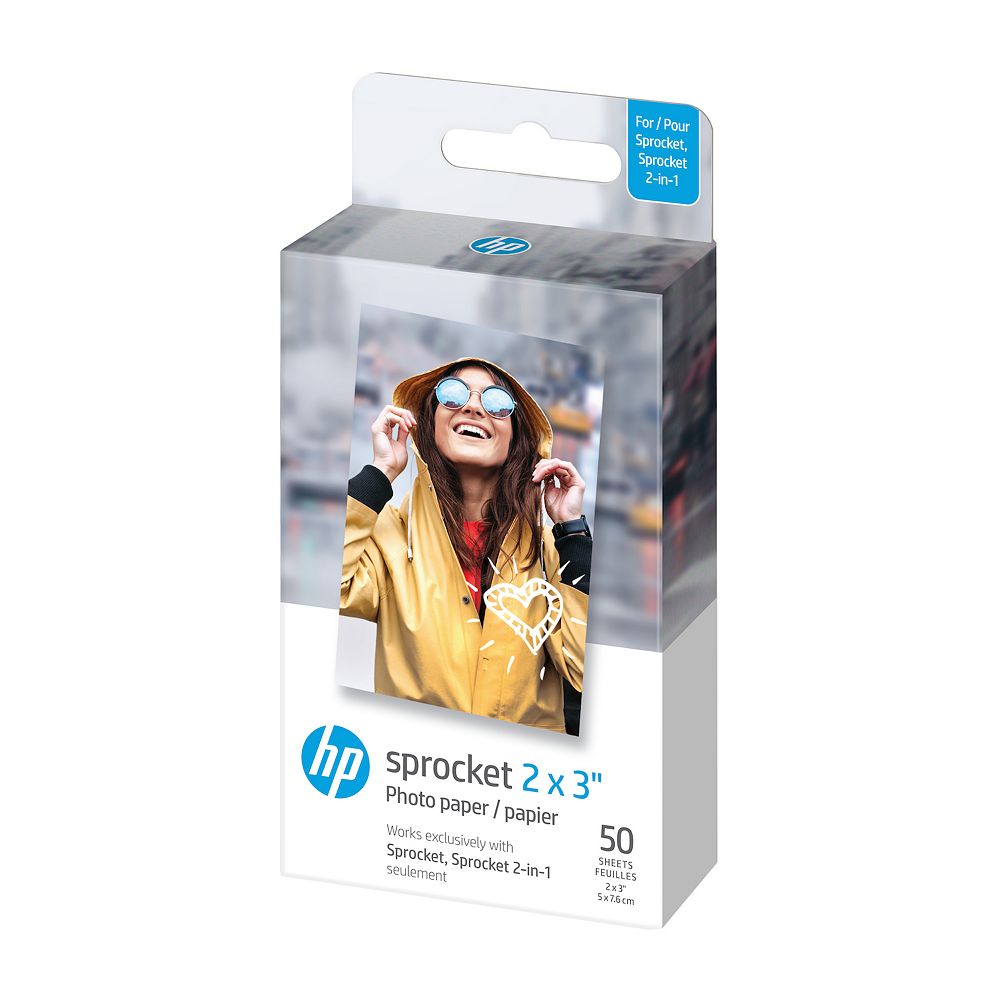 Hp Sprocket 2x3" Premium Sticky Back Photo Paper, 50 Sheets Compatible ...