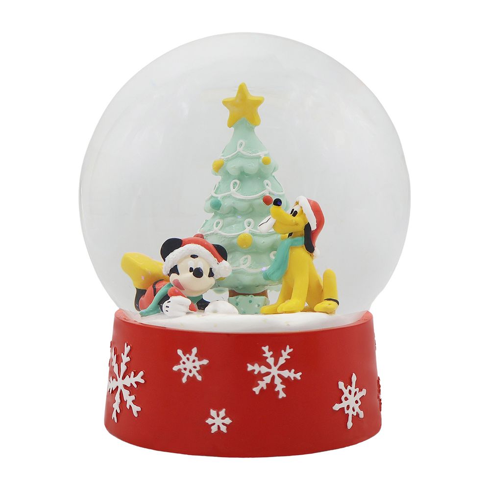 Disney's Mickey Mouse & Pluto Christmas Tree Snow Globe by St. Nicholas ...
