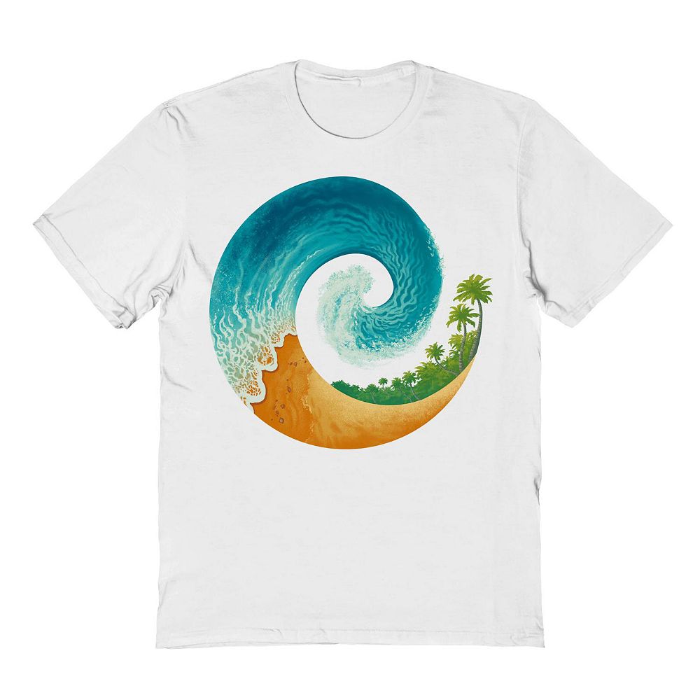 Men's COLAB89 by Threadless Spiral Beach Graphic Tee