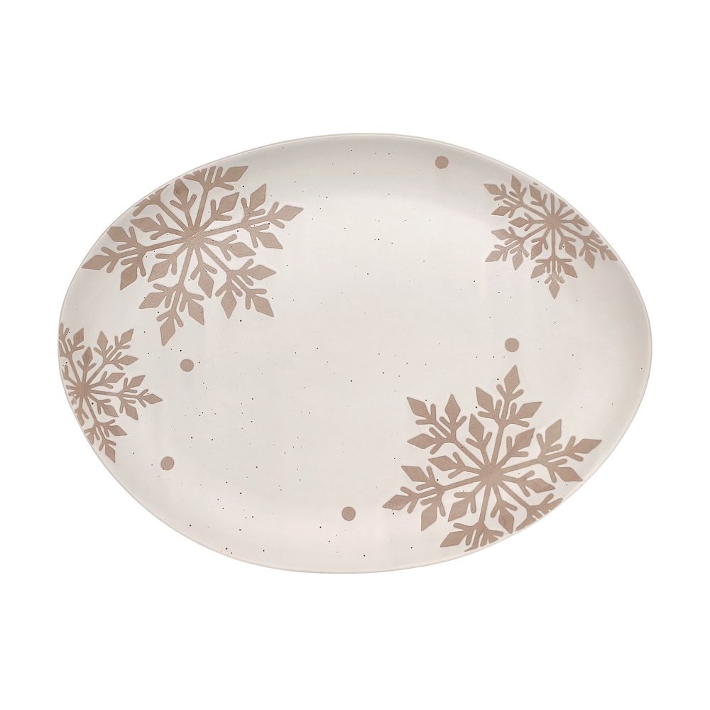 St. Nicholas Square® Snowflake Ceramic Platter