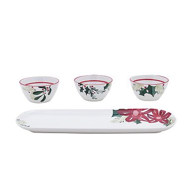 St. Nicholas Square® 4-pc. Holiday Botanical Tray & Bowls Set