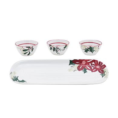 St. Nicholas Square® 4-pc. Holiday Botanical Tray & Bowls Set