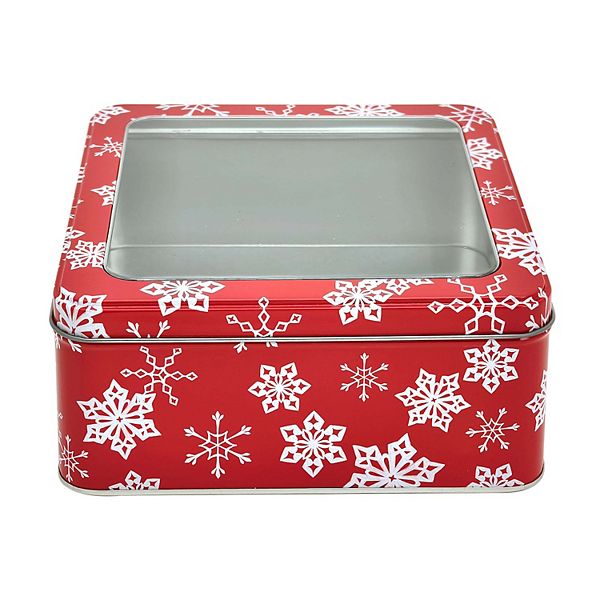 St. Nicholas Square® Merry & Bright Snowflake Cookie Tin