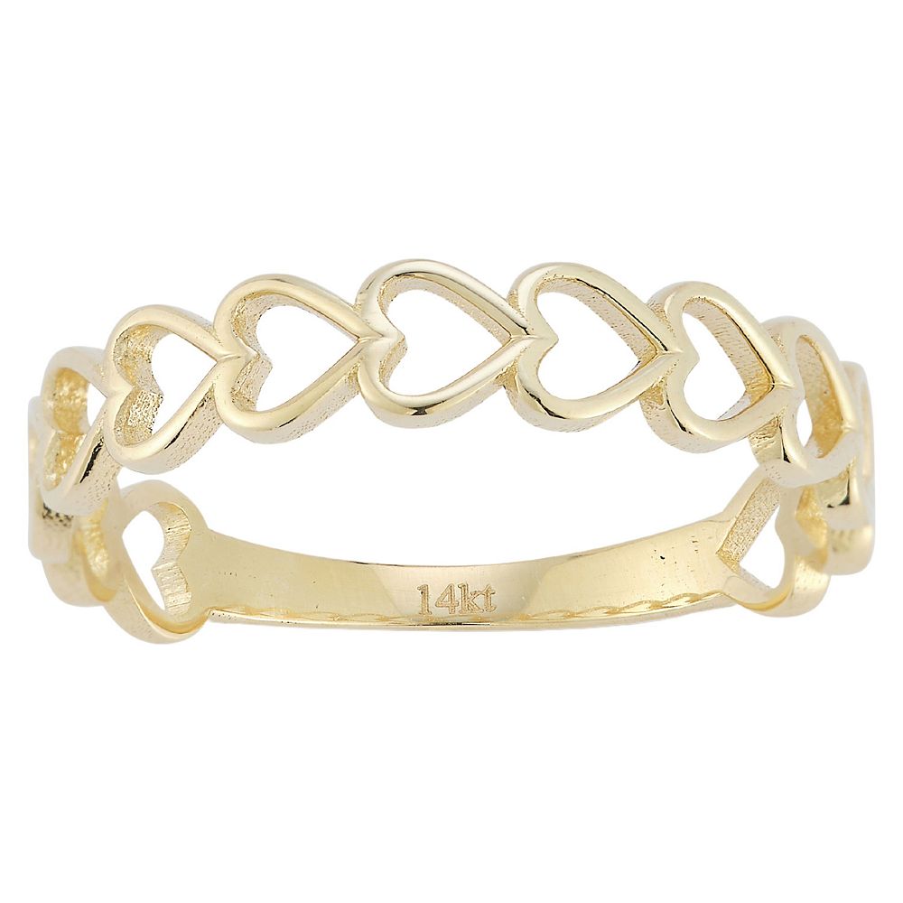 LUMINOR GOLD 14k Gold Heart Band Ring