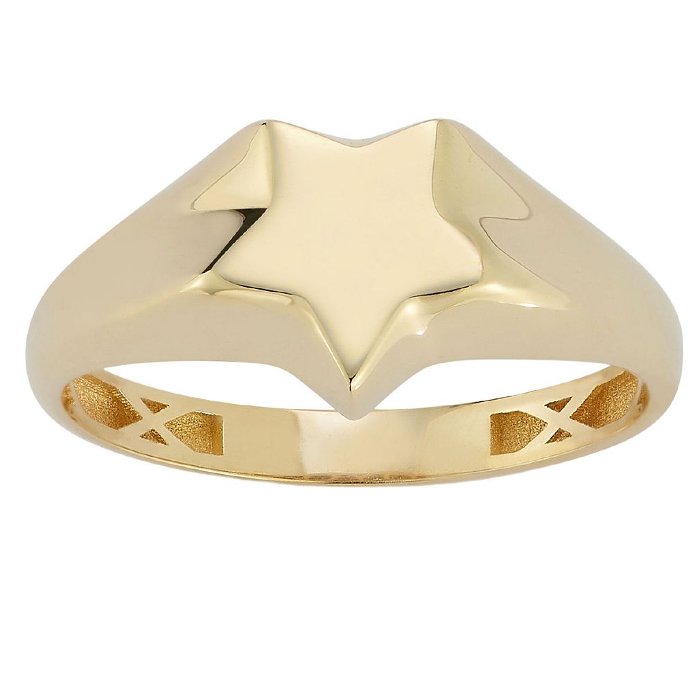 LUMINOR GOLD 14k Gold Star Signet Ring