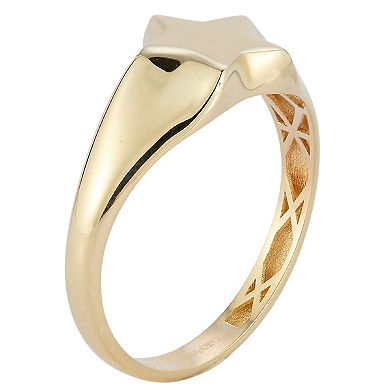 LUMINOR GOLD 14k Gold Star Signet Ring