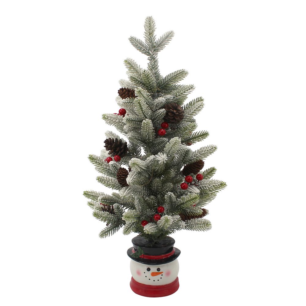 St. Nicholas Square® 26-in. LED Flocked Artificial Berry Tree with ...