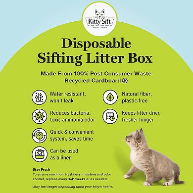 Kitty Sift Sifting Disposable Cat Litter Box Kit