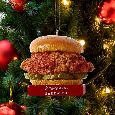 Kurt Adler Chicken Sandwich Christmas Ornament
