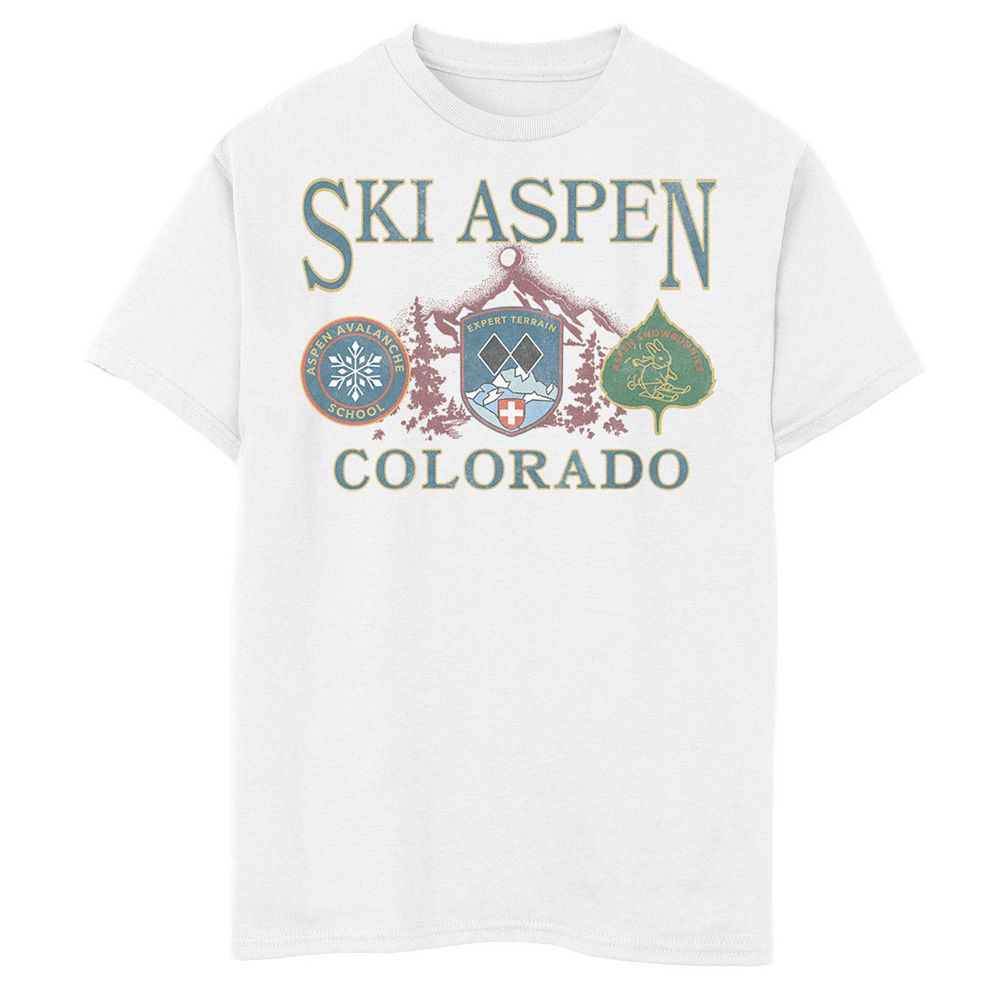 Boys 8-20 Ski Aspen Colorado Crewneck Graphic Tee