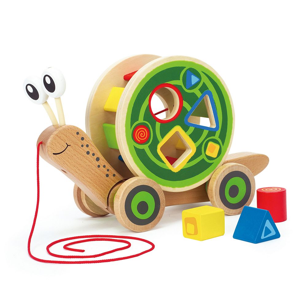 Hape Walk-A-Long Snail Shape Pull Along Toy