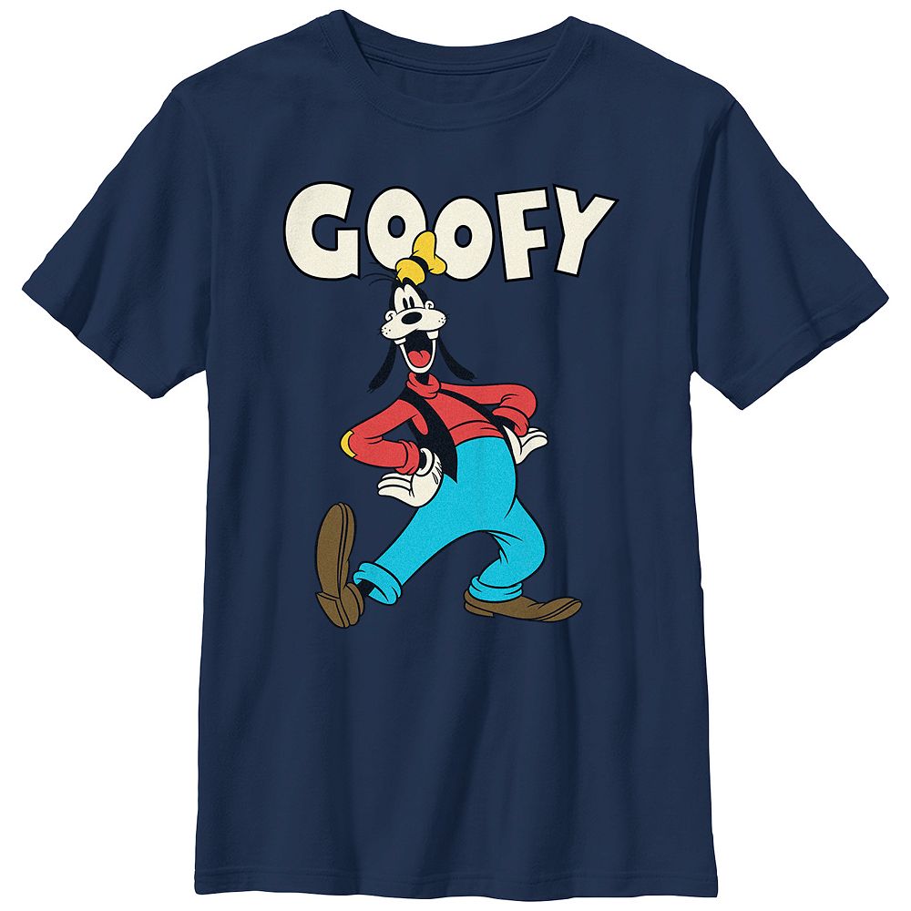 Disney's Mickey Classic Goofy Happy Pose Boys Husky Graphic Tee