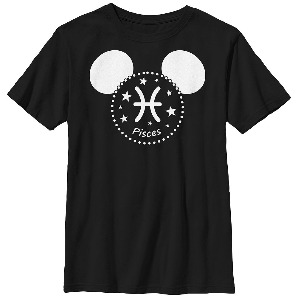 Disney's Mickey Classic Pisces Mickey's Head Boys Husky Graphic Tee
