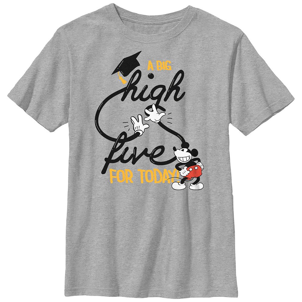 Disney's Mickey Classic A Big High Five Boys Husky Graphic Tee