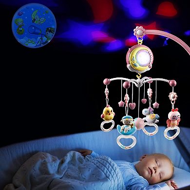 Kids, Musical Rotating Crib Bed Bell Rattle Toy