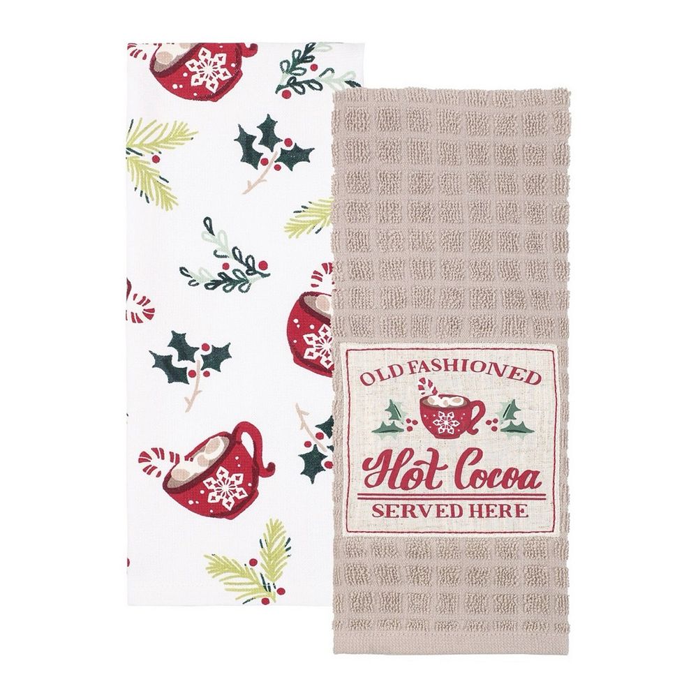 St. Nicholas Square® 2-Pack Hot Cocoa Patch Kitchen Towel Set