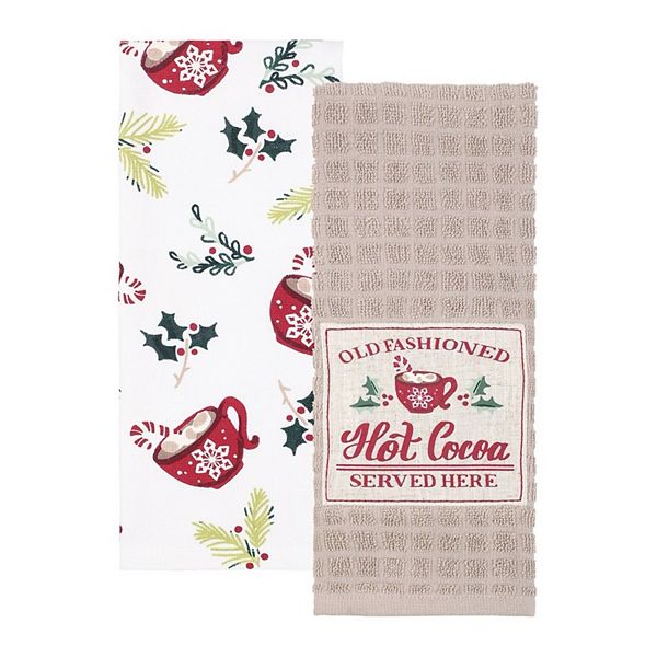 St. Nicholas Square® 2-Pack Hot Cocoa Patch Kitchen Towel Set
