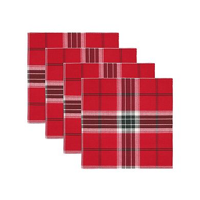 St. Nicholas Square® 4-Pack Plaid Napkin Set