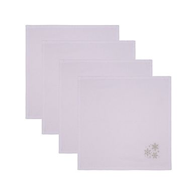St. Nicholas Square® 4-Pack Embroidered Snowflake Napkins Set