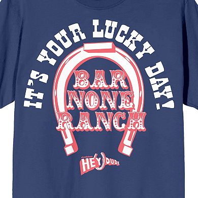 Juniors' Nickelodeon Hey Dude Bar None Ranch Lucky Day Crewneck Graphic Tee