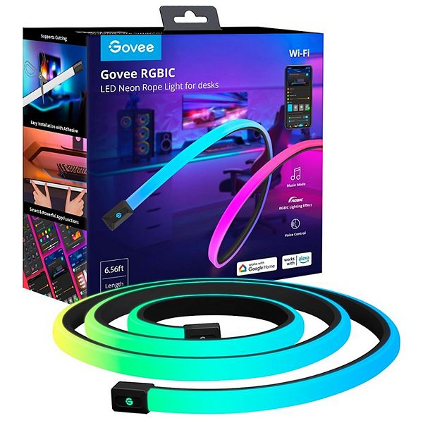 Govee 6.56ft RGBIC LED Desk Neon Rope Light