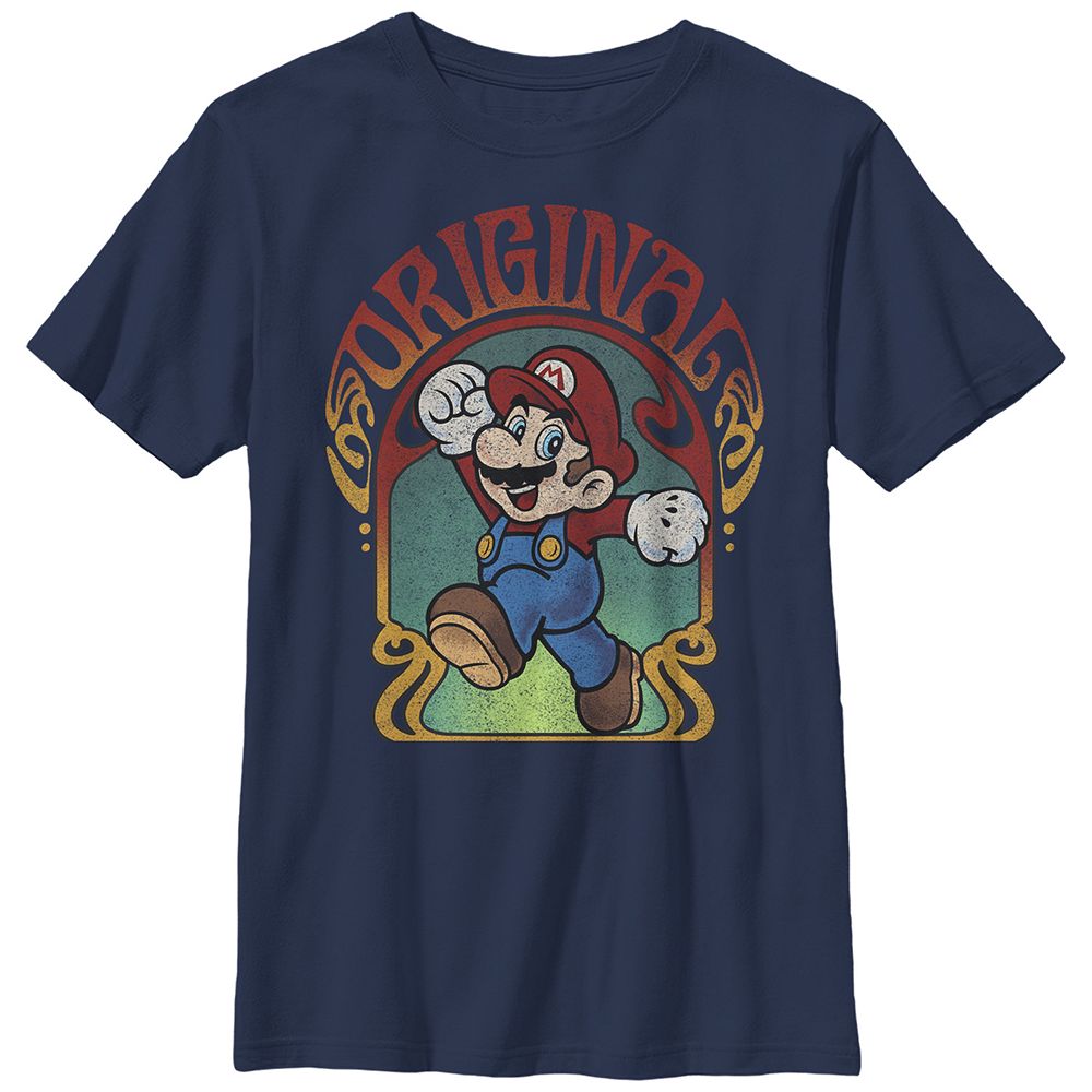 Boys Husky Super Mario Original Mario Retro Portrait Graphic Tee