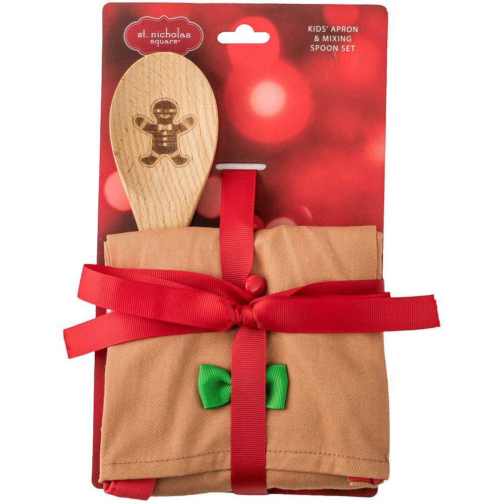 St. Nicholas Square® 2-pc. Kid Gingerbread Man Apron & Spoon Set