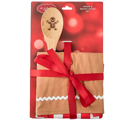 St. Nicholas Square® 2-pc. Adult Gingerbread Man Apron & Spoon Set