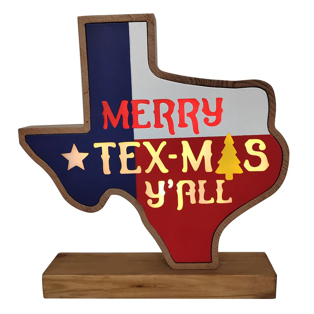 St. Nicholas Square® Light Up Merry Texmas Y'all Christmas Table Décor