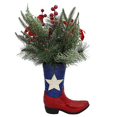 St. Nicholas Square® Artificial Poinsettia Botanical Boot Table Decor