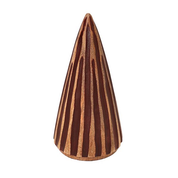 St. Nicholas Square® Carved Wood Cone Tree Table Decor