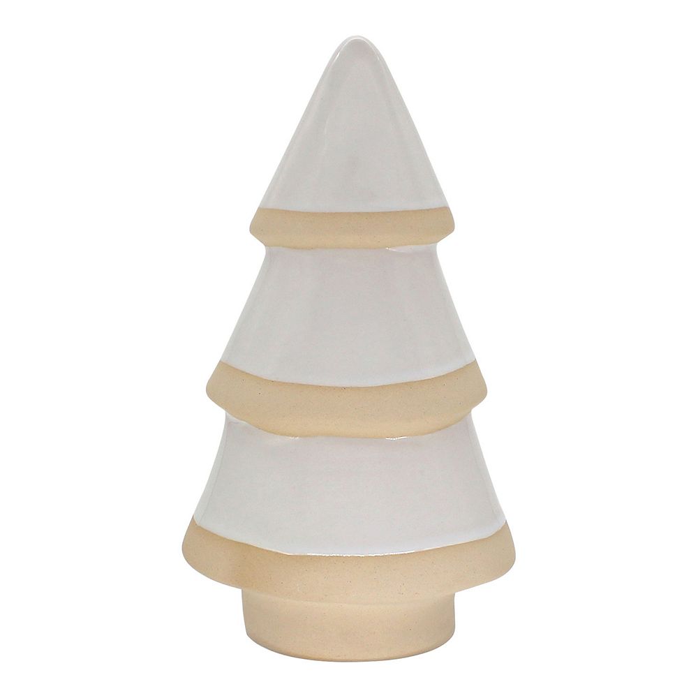 St. Nicholas Square® Medium White Ceramic Tree Table Decor