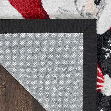 St. Nicholas Square® 19.5" x 30" Santa and Friends Holiday Accent Rug