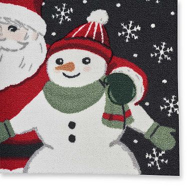 St. Nicholas Square® 19.5" x 30" Santa and Friends Holiday Accent Rug