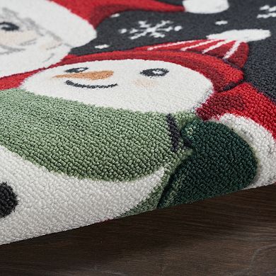 St. Nicholas Square® 19.5" x 30" Santa and Friends Holiday Accent Rug