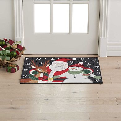 St. Nicholas Square® 19.5" x 30" Santa and Friends Holiday Accent Rug