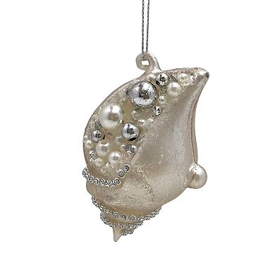 St. Nicholas Square® Embellished White Shell Christmas Ornament