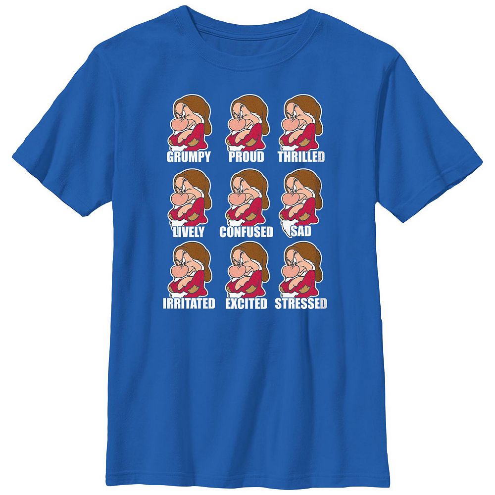Boys 6-20 Disney's Snow White And The Seven Dwarfs Grumpy Expressions ...