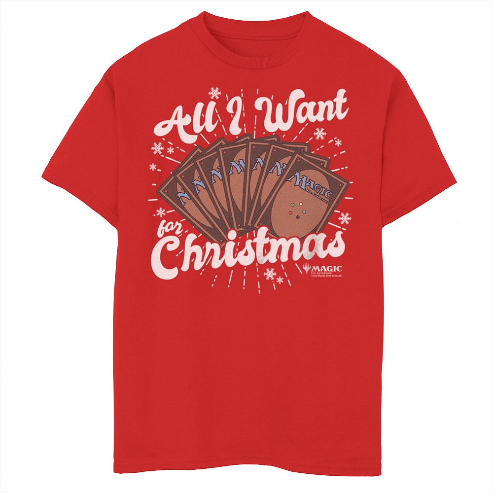 Boys 6-20 Magic The Gathering Christmas All I Want Cards Graphic Tee