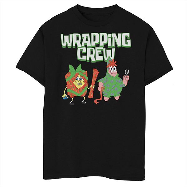 Boys SpongeBob SquarePants Wrapping Crew Husky Graphic Tee