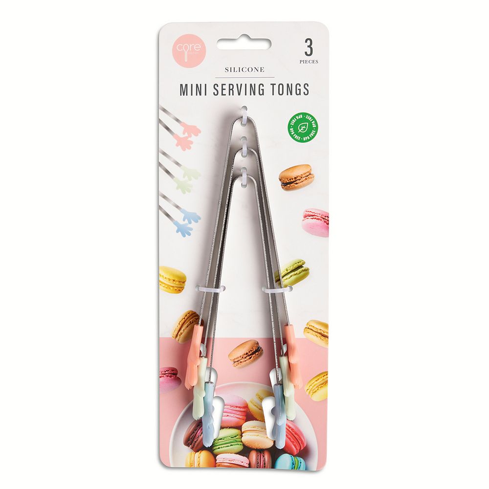 Core Kitchen 3-pc Mini Food Serving Tongs