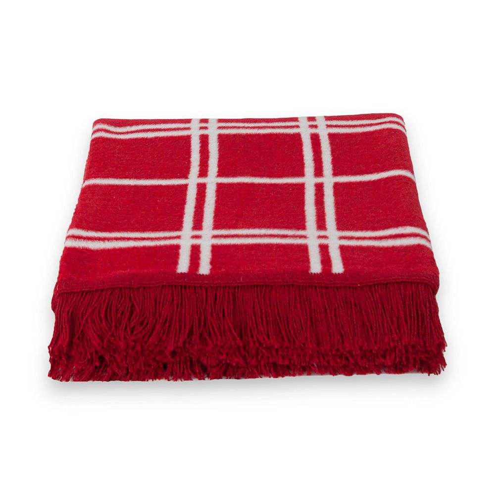 Discover Europe Christmas Window Pane Throw Blanket