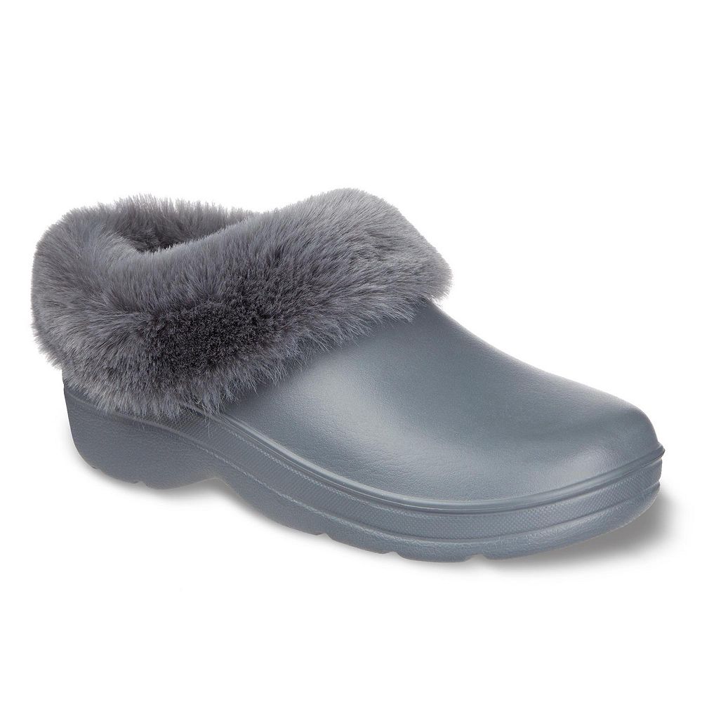 totes Bailey Women's Plush Removable Liner Clog Slippers